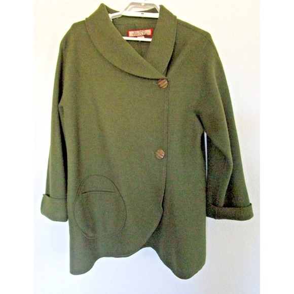 Beyond Threads | Jackets & Coats | Beyond Threads Olive Green Felted ...